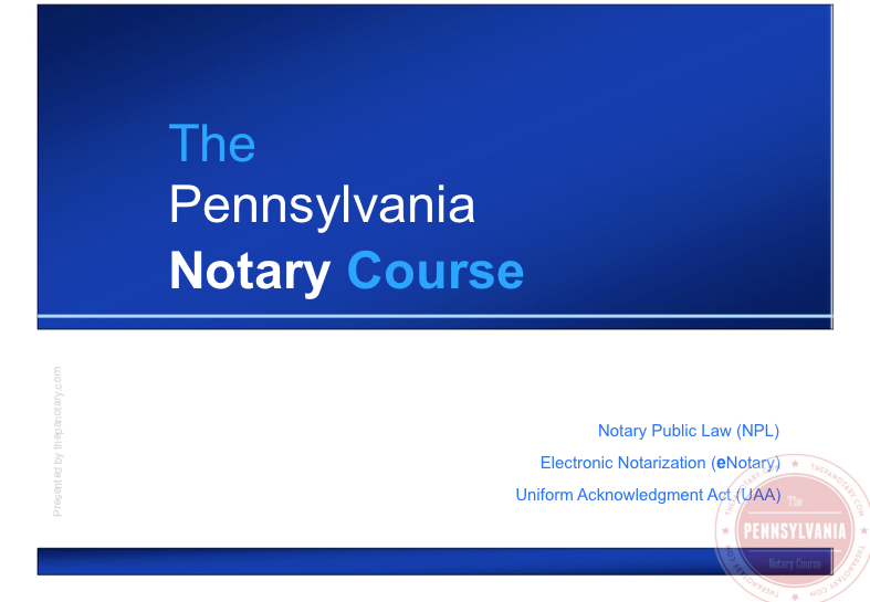 cover page - The PA Notary