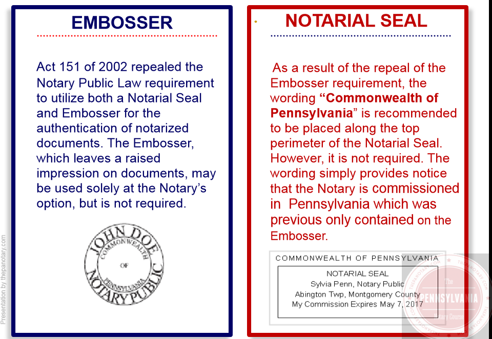 embosser vs seal - The PA Notary