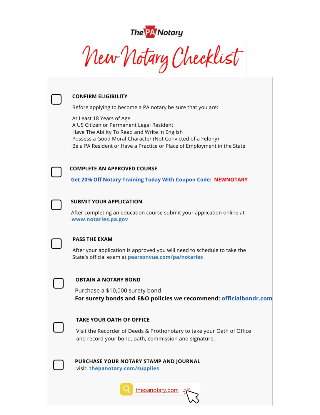 new-notary-checklist - The PA Notary